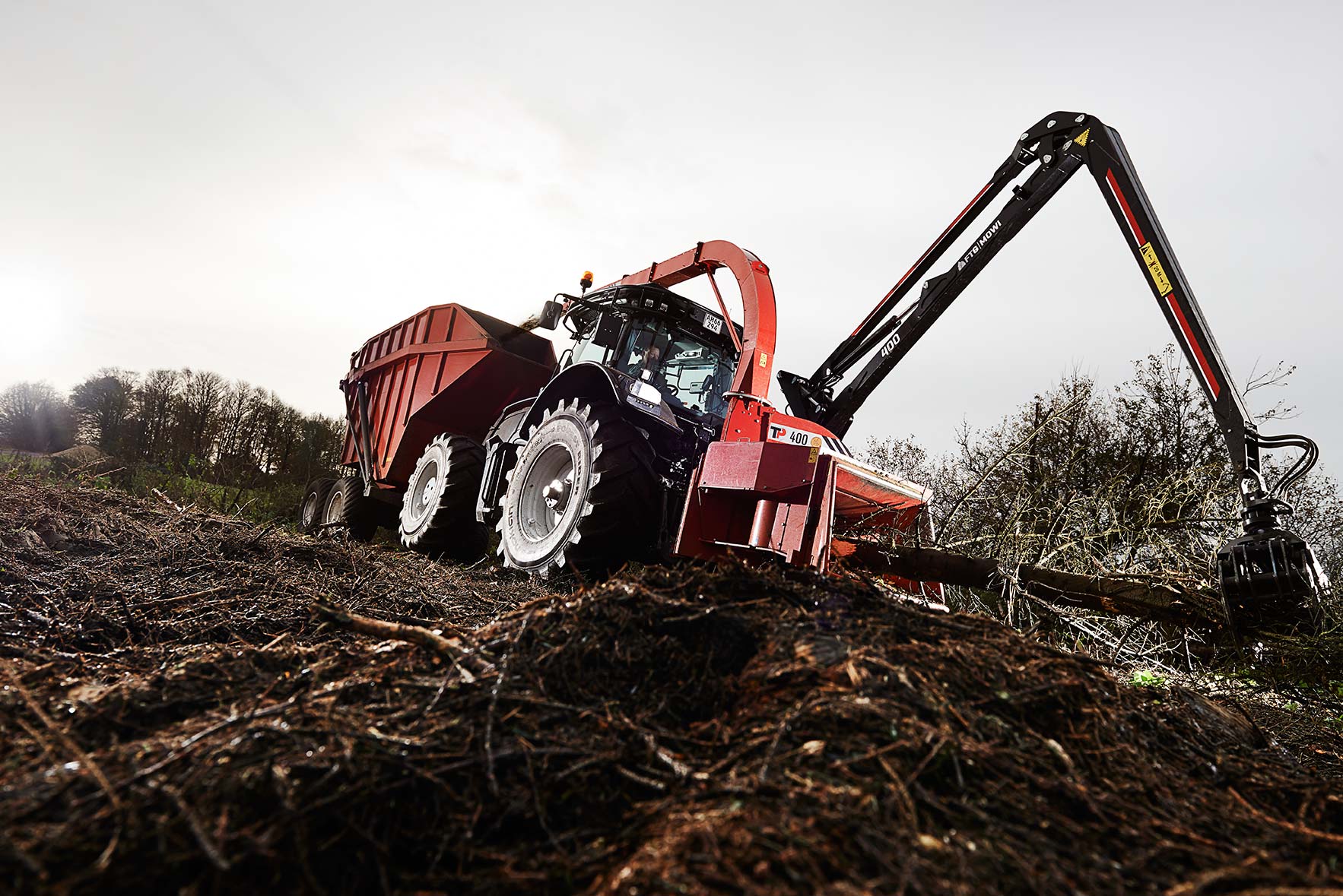 TP 400 PTO K – PTO Wood Chipper with Crane